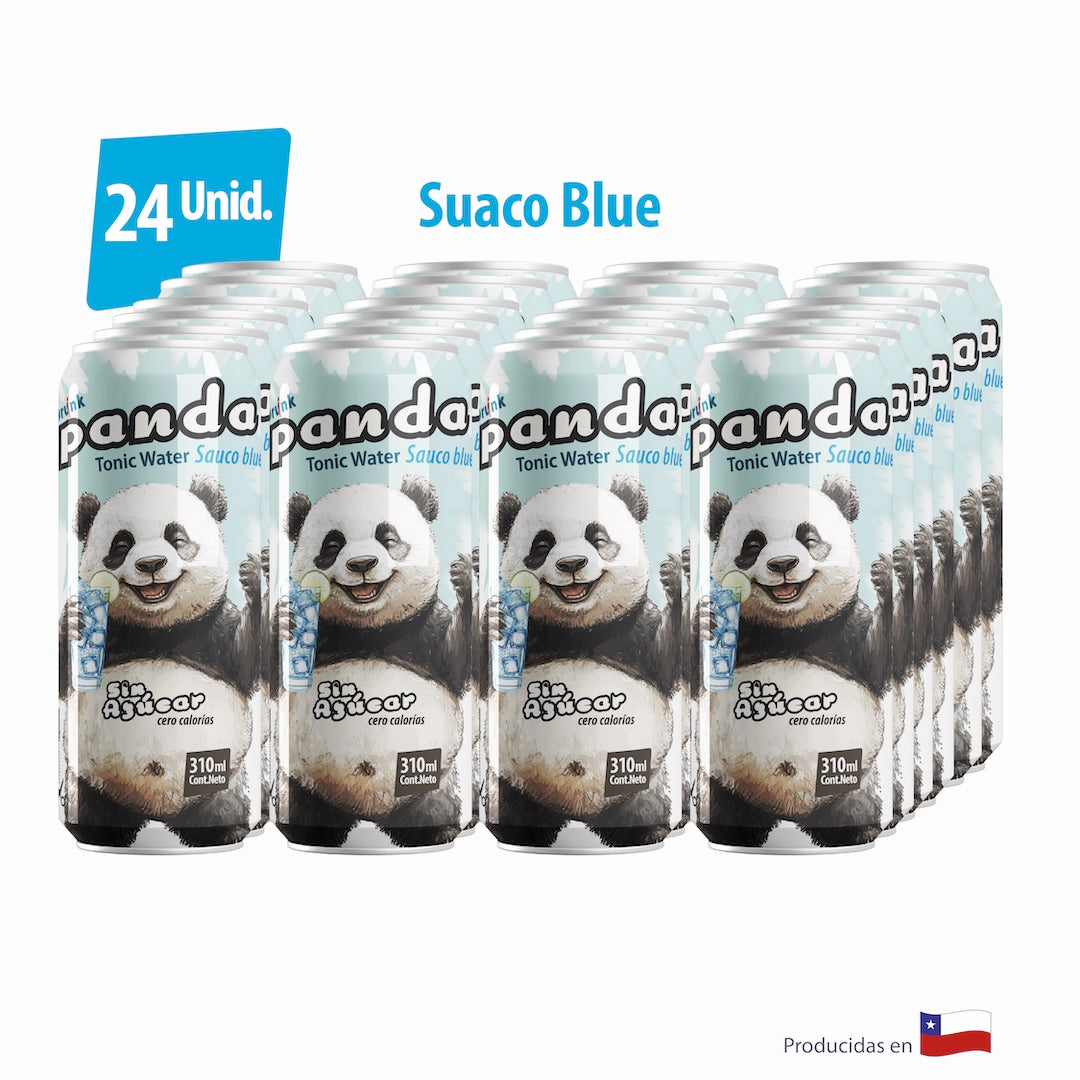 24 Pack Panda Agua Tónica Sauco Blue sin azúcar lata 310ml – dpandas.cl